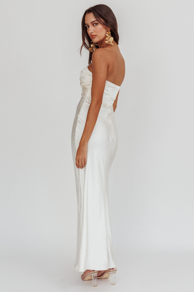 Shop the City Of Stars Strapless Maxi Dress Oyster