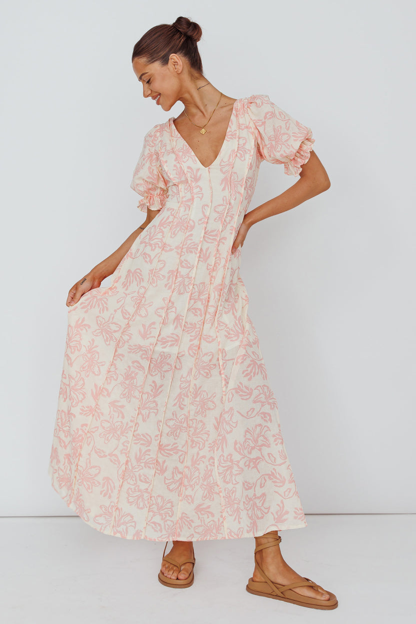 Sitting Pretty Pintuck Pleat Puff Sleeve Dress Pink– Selfie Leslie