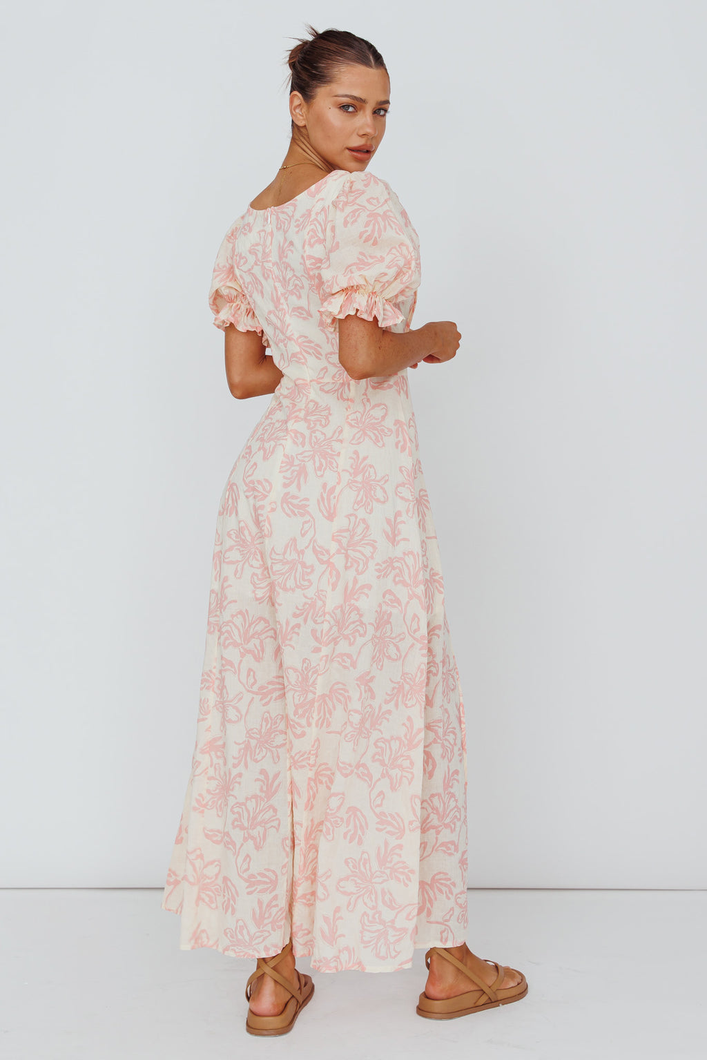 Sitting Pretty Pintuck Pleat Puff Sleeve Dress Pink– Selfie Leslie