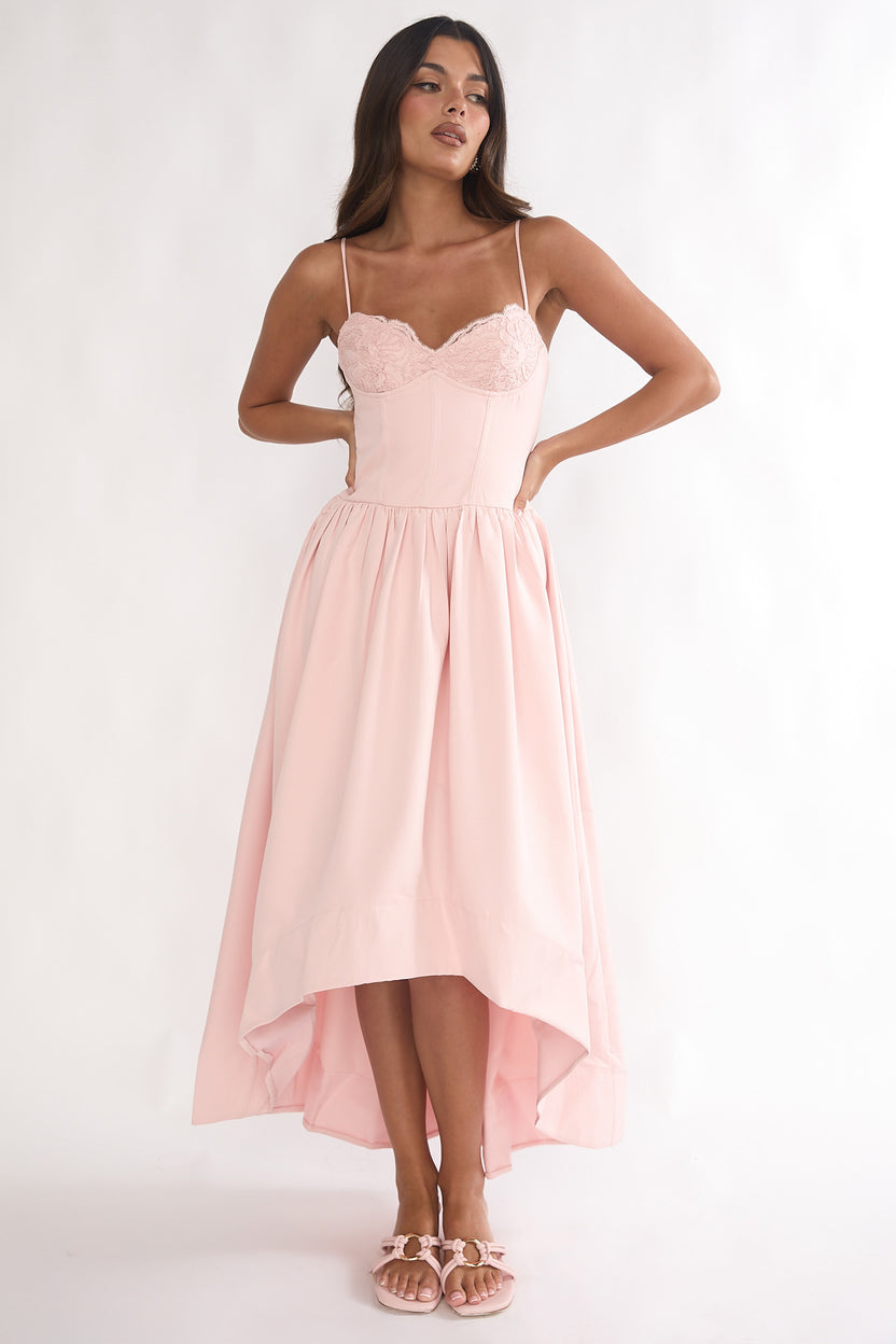 I'm Yours High-Low Hem Maxi Dress Pink | Selfie Leslie