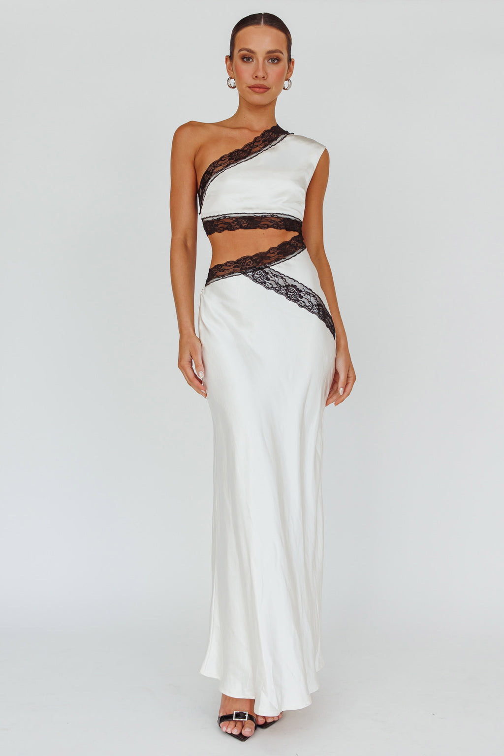 Mahli One-Shoulder Maxi Dress Champagne | Selfie Leslie
