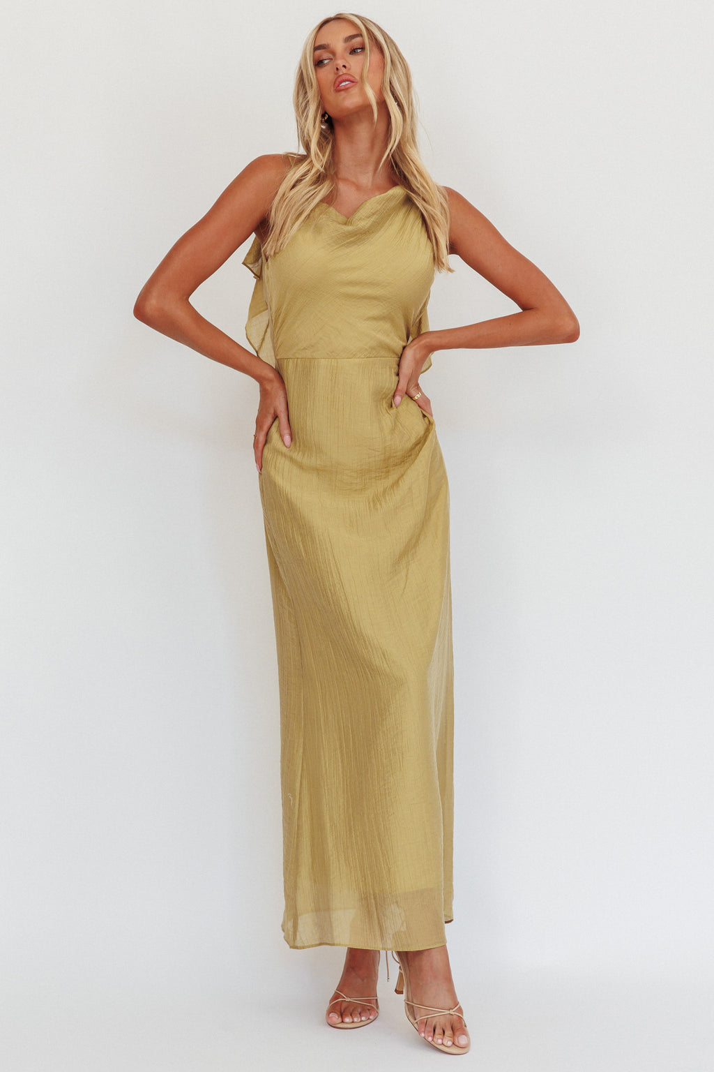 Shop the Soul Fires Ruffle Back Maxi Dress Hazel