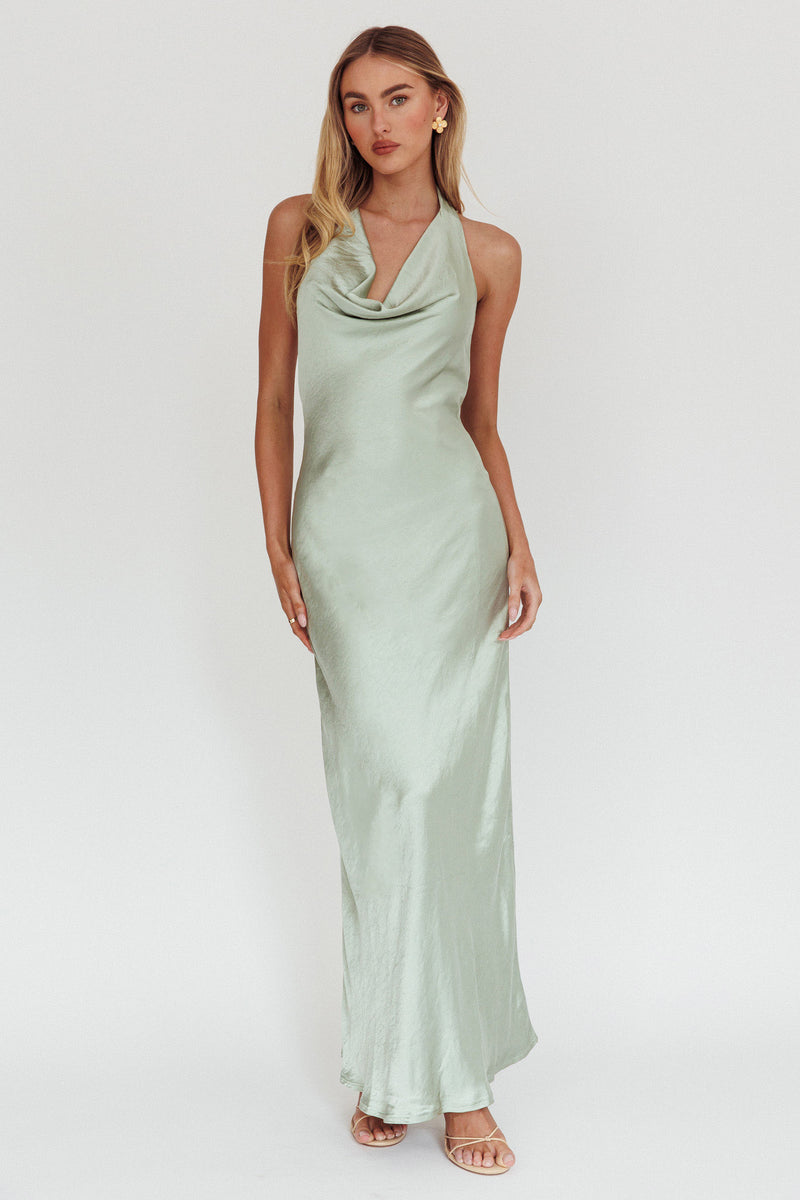 Shop the Element Halterneck Maxi Dress Matcha