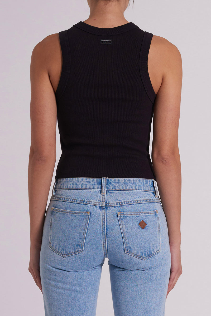 Shop the Abrand Heather Icon Long Singlet Top Black