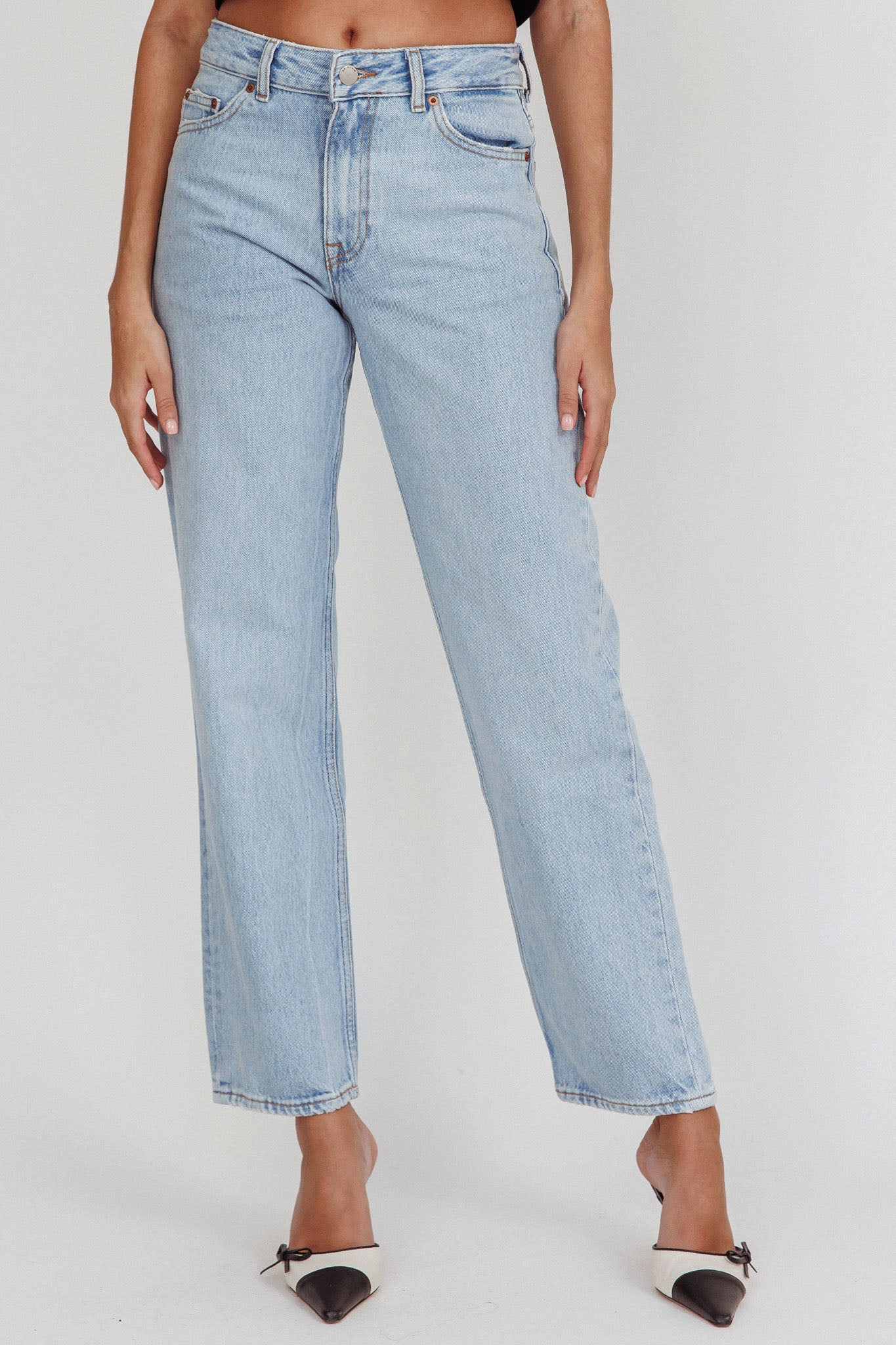 DR DENIM Arch Straight Jeans Stream Light Used | Selfie Leslie