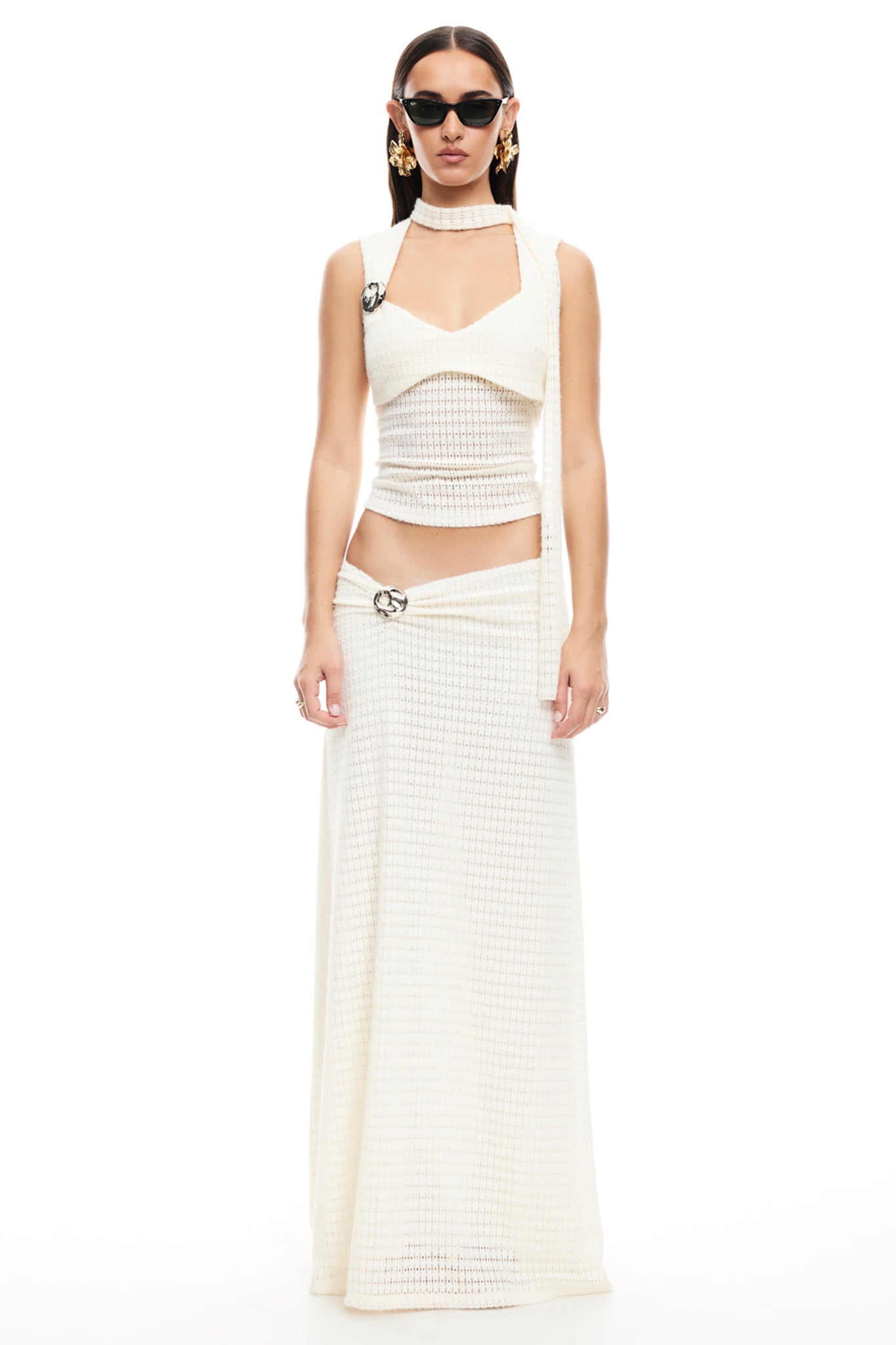 Shop the LIONESS In Your Dreams Maxi Skirt Cream