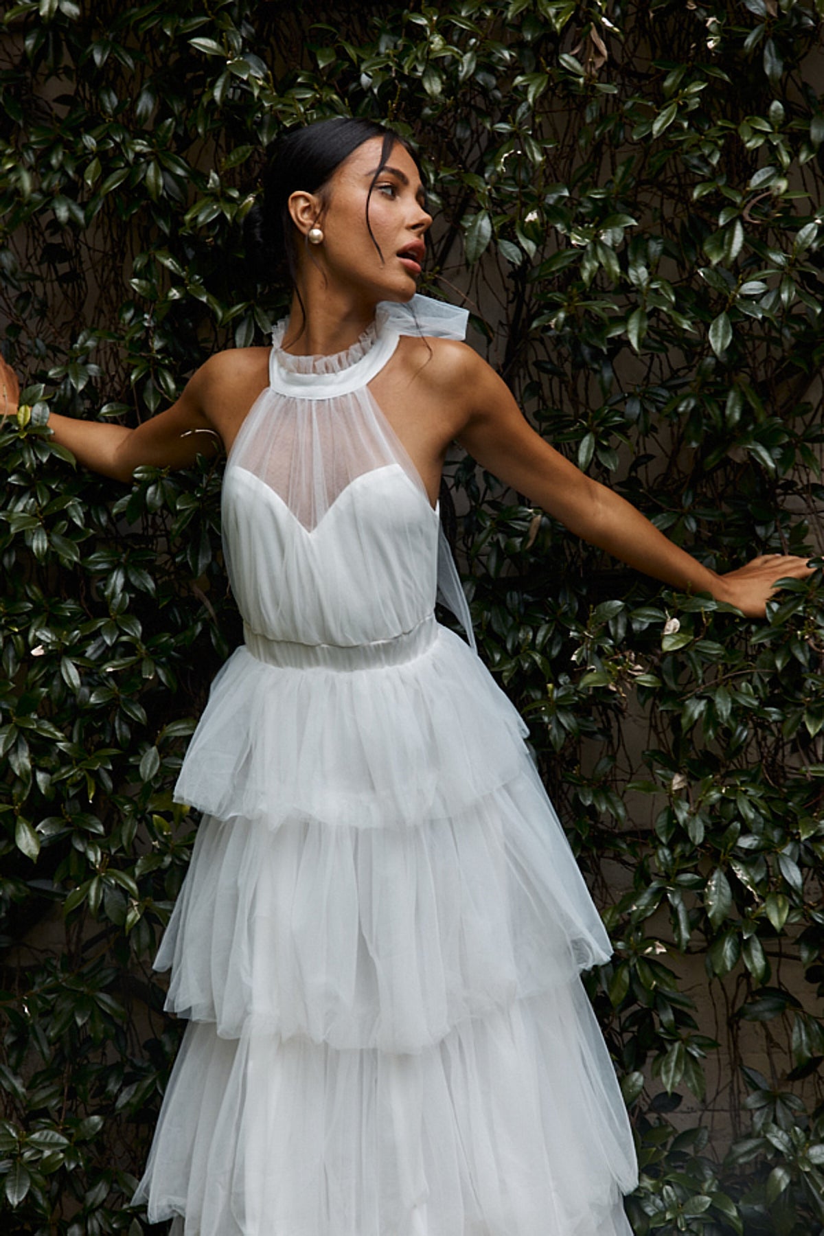Arlett Sleeveless Layered Maxi Dress Off White– Selfie Leslie