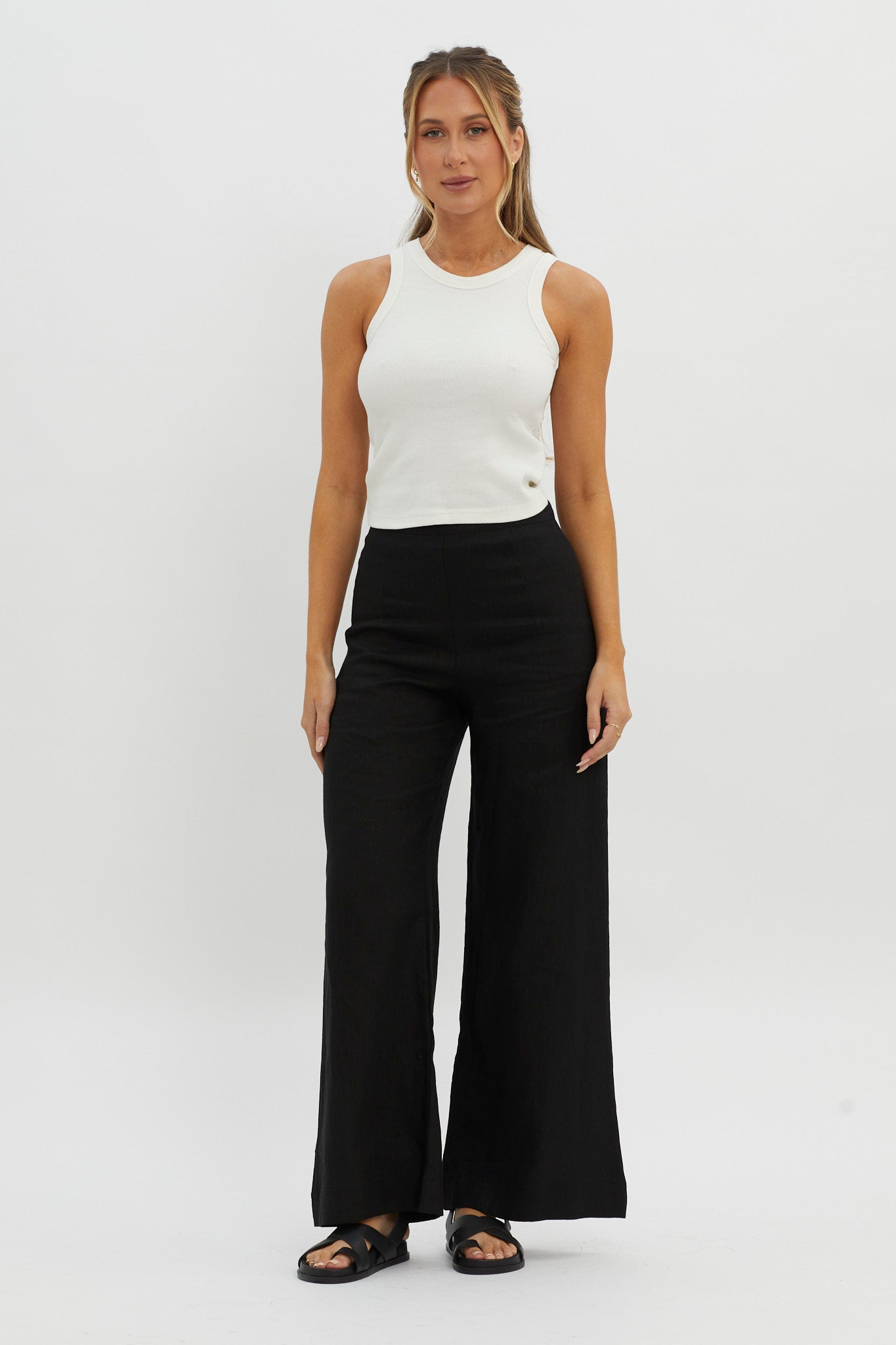 Shop the Wanda Wide Leg Pants Black