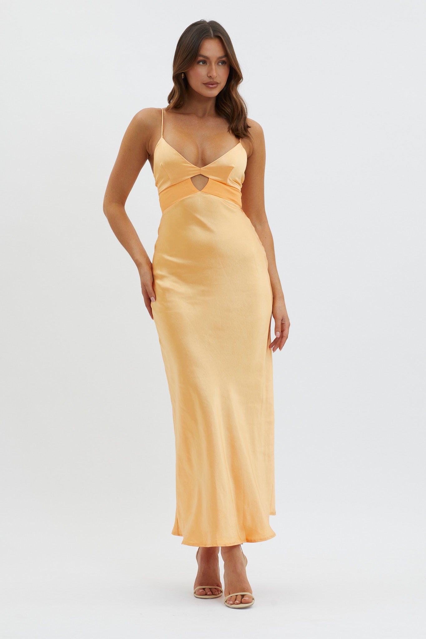 Shop the Eternal Sun Keyhole Bust Maxi Dress Mango | Selfie Leslie