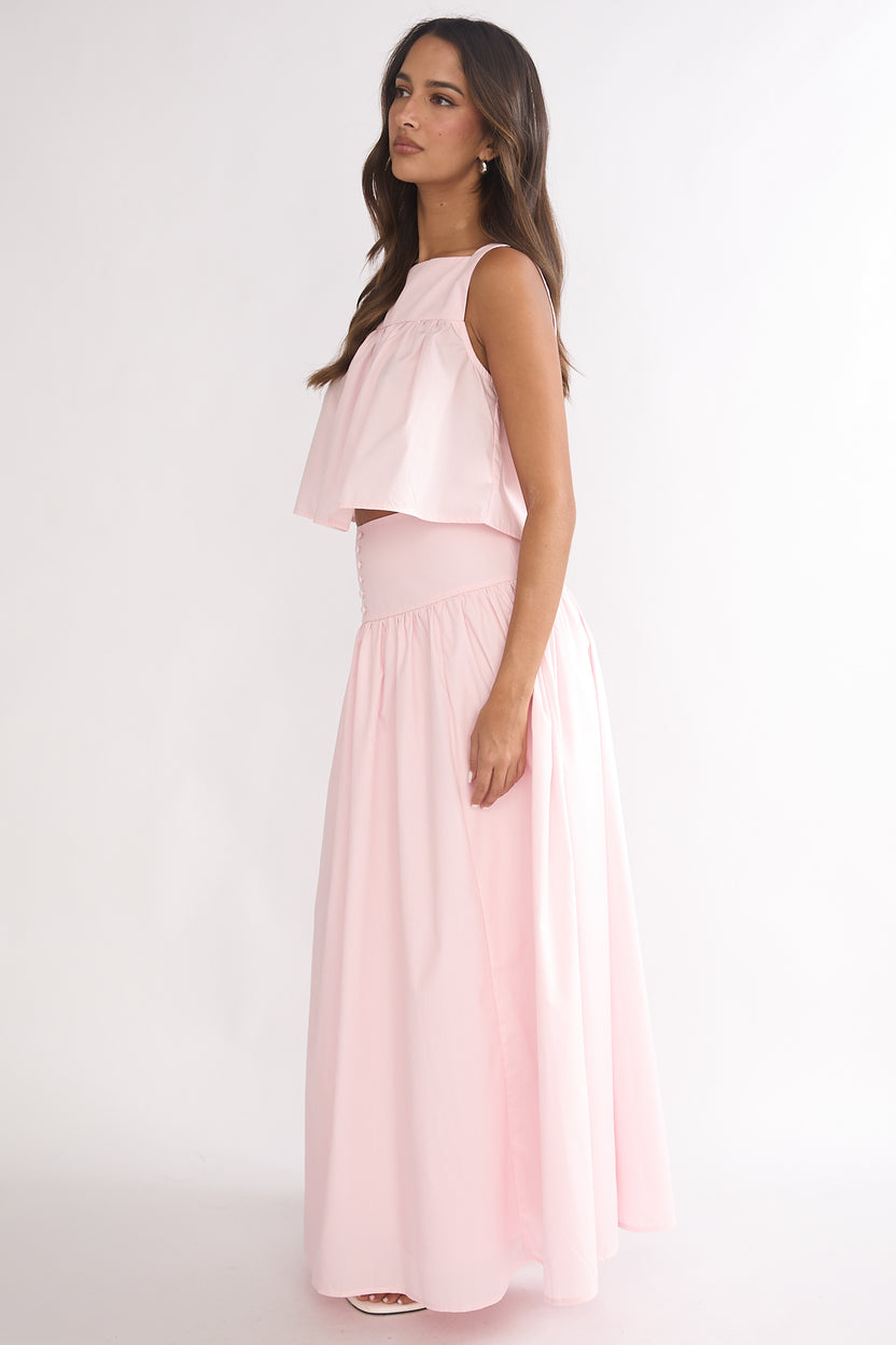 Starlina Wide Waistband Maxi Skirt Rosewater | Selfie Leslie