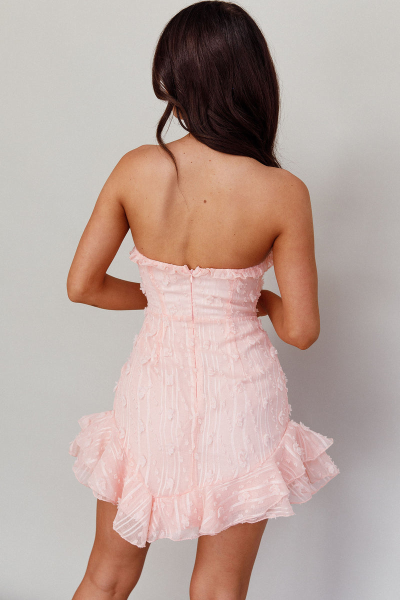 Shop the Cece Embellished Bandeau Dress Blush | Selfie Leslie