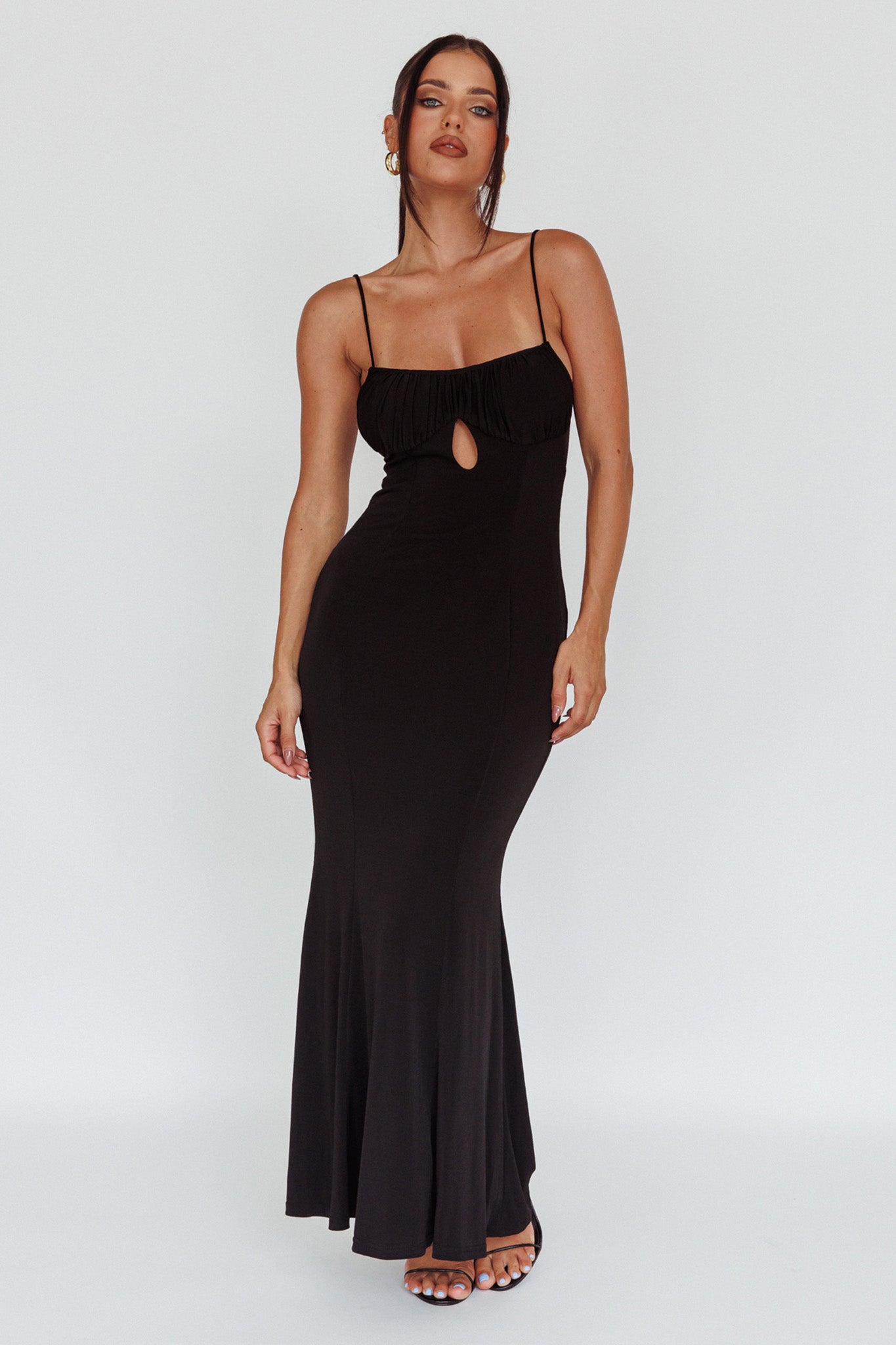 Shop the Marcella Keyhole Bust Maxi Dress Black