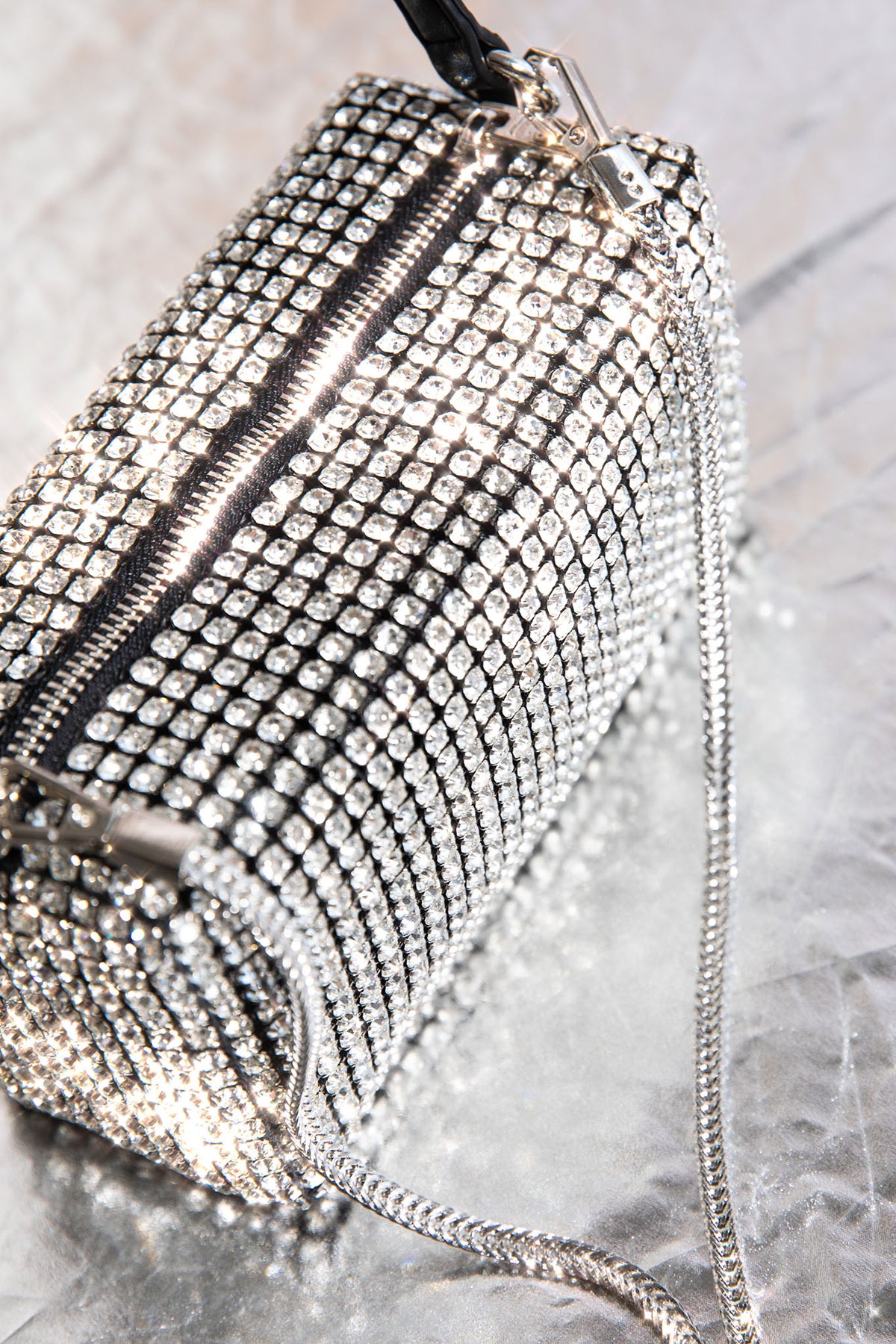 Shop the After Hours Diamante Bag Silver