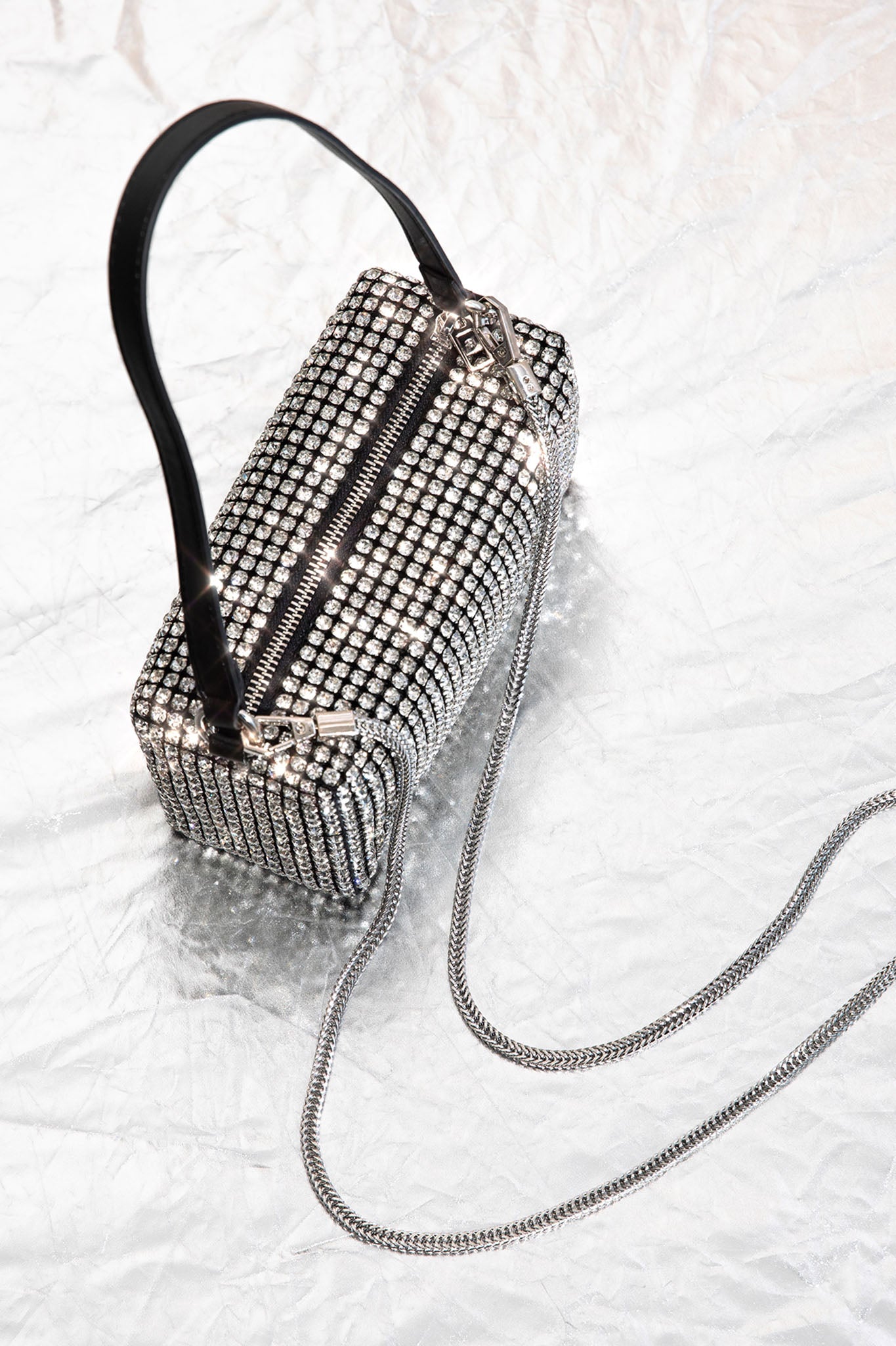 Shop the After Hours Diamante Bag Silver