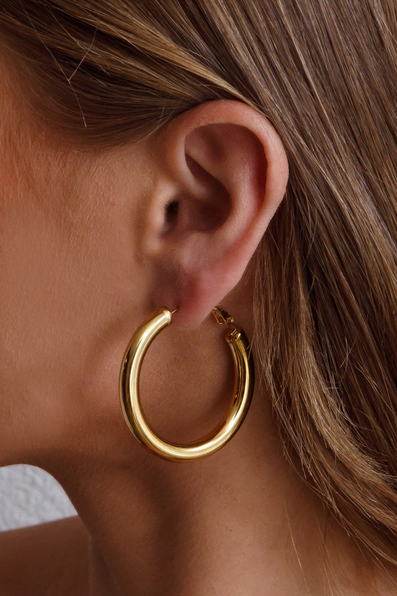 Shop the Medusa Hoop Earrings Gold